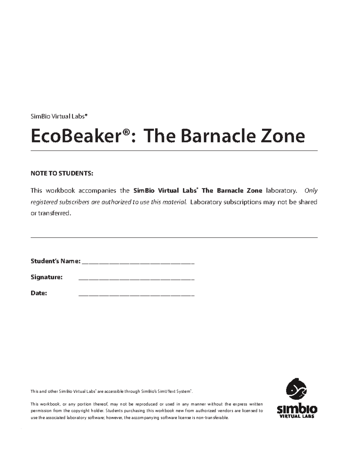 ST Barnacle Zone WB 2022 - . SimBio Virtual Labs® EcoBeaker®: The ...