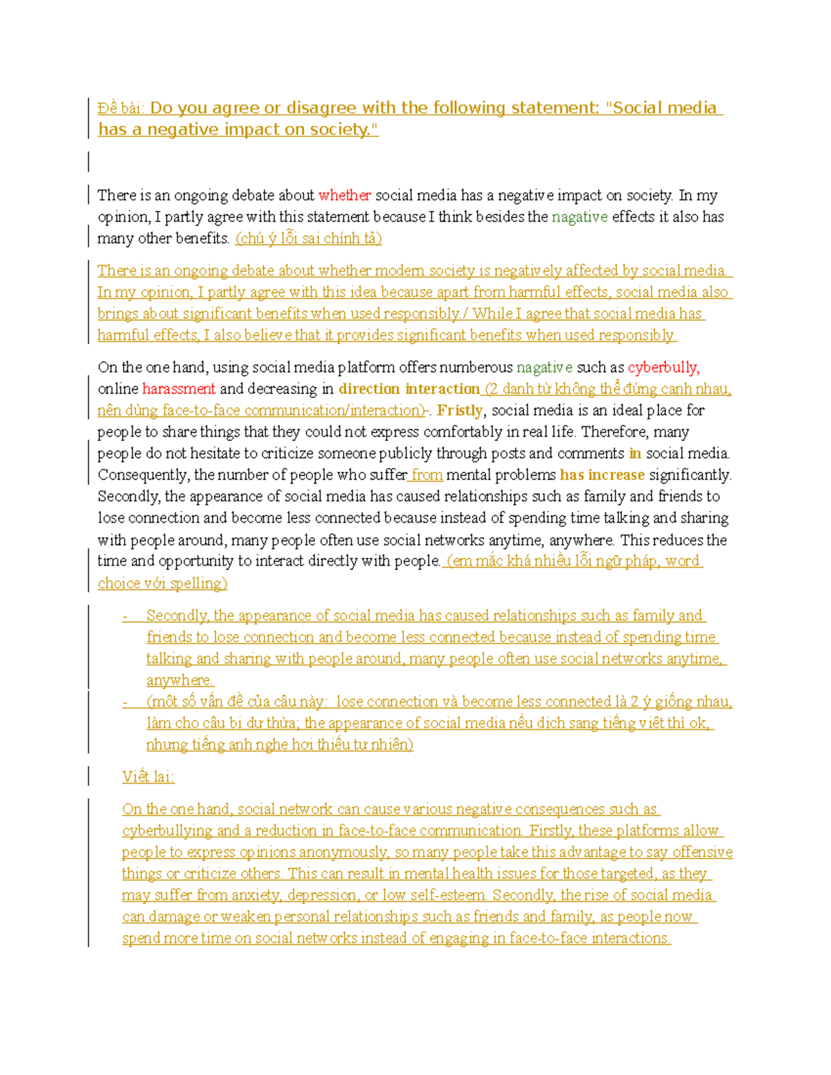 Social Media Impact Essay - Agree or Disagree? Analysis & Insights ...
