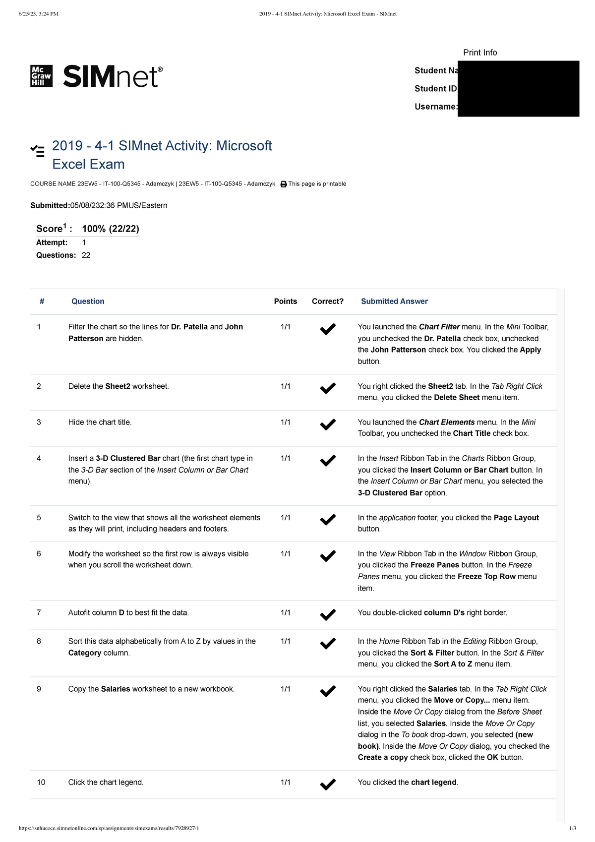 2019 - 3-1 SIMnet Activity Microsoft Excel Exam - SIMnet - - Studocu