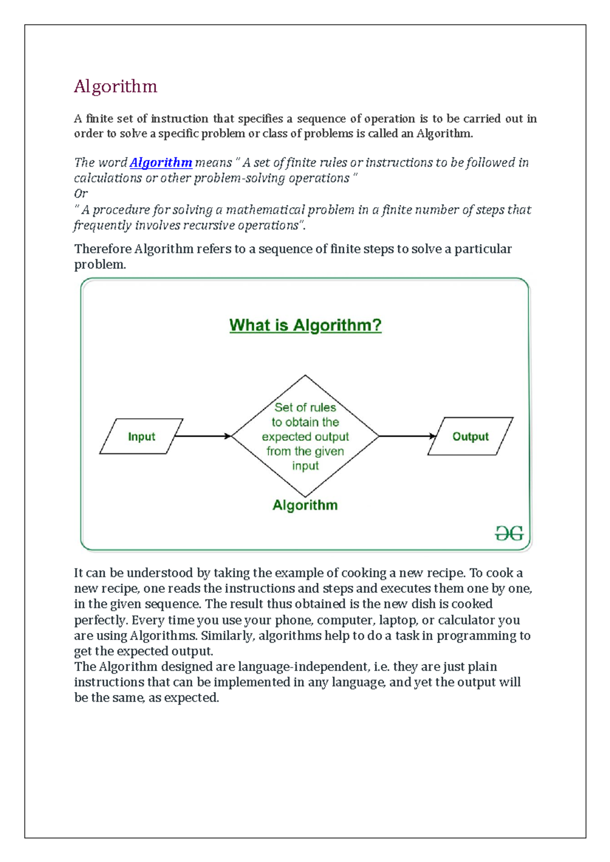 DAA Unit 1: Understanding Algorithms and Their Complexities - Studocu