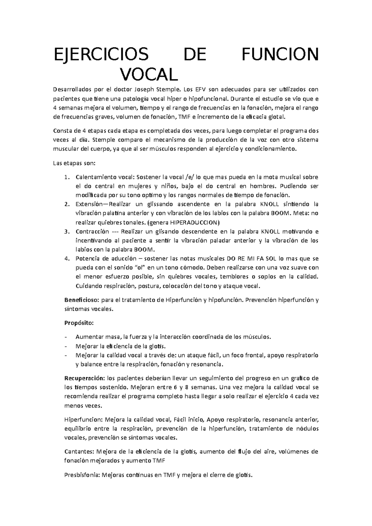 Ejercicios DE Funcion Vocal docx - EJERCICIOS DE FUNCION VOCAL ...