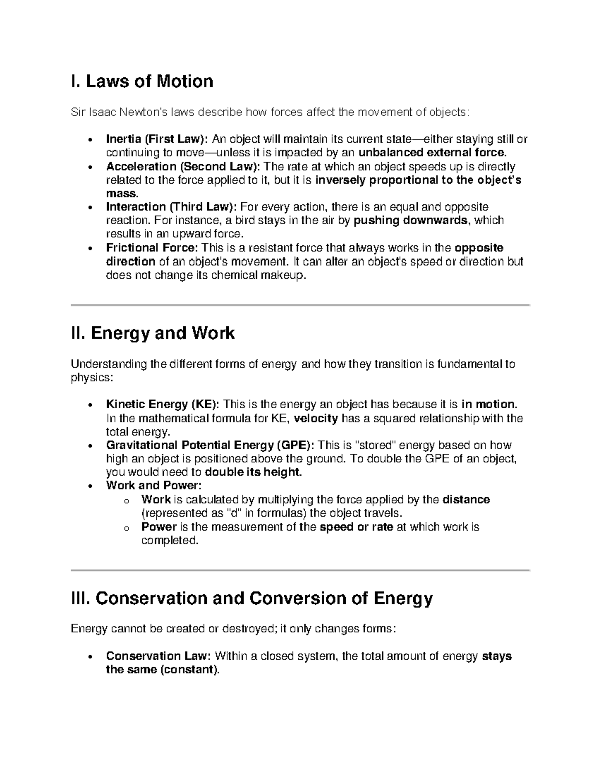 Science 8 Laws of Motion & Energy Review for 4th QSA - Studocu