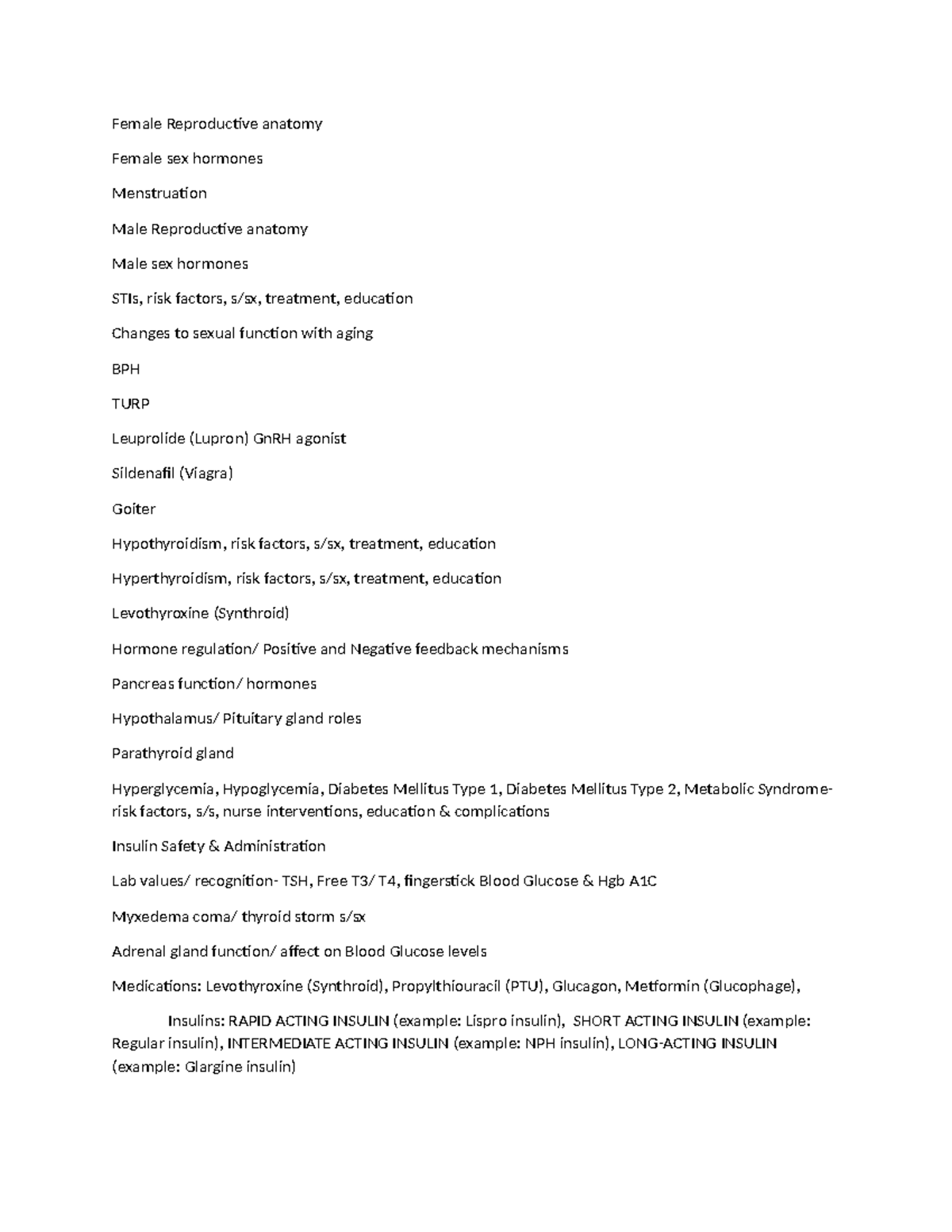 Anatomy & Physiology of Reproductive & Endocrine Systems (BIO 101 ...