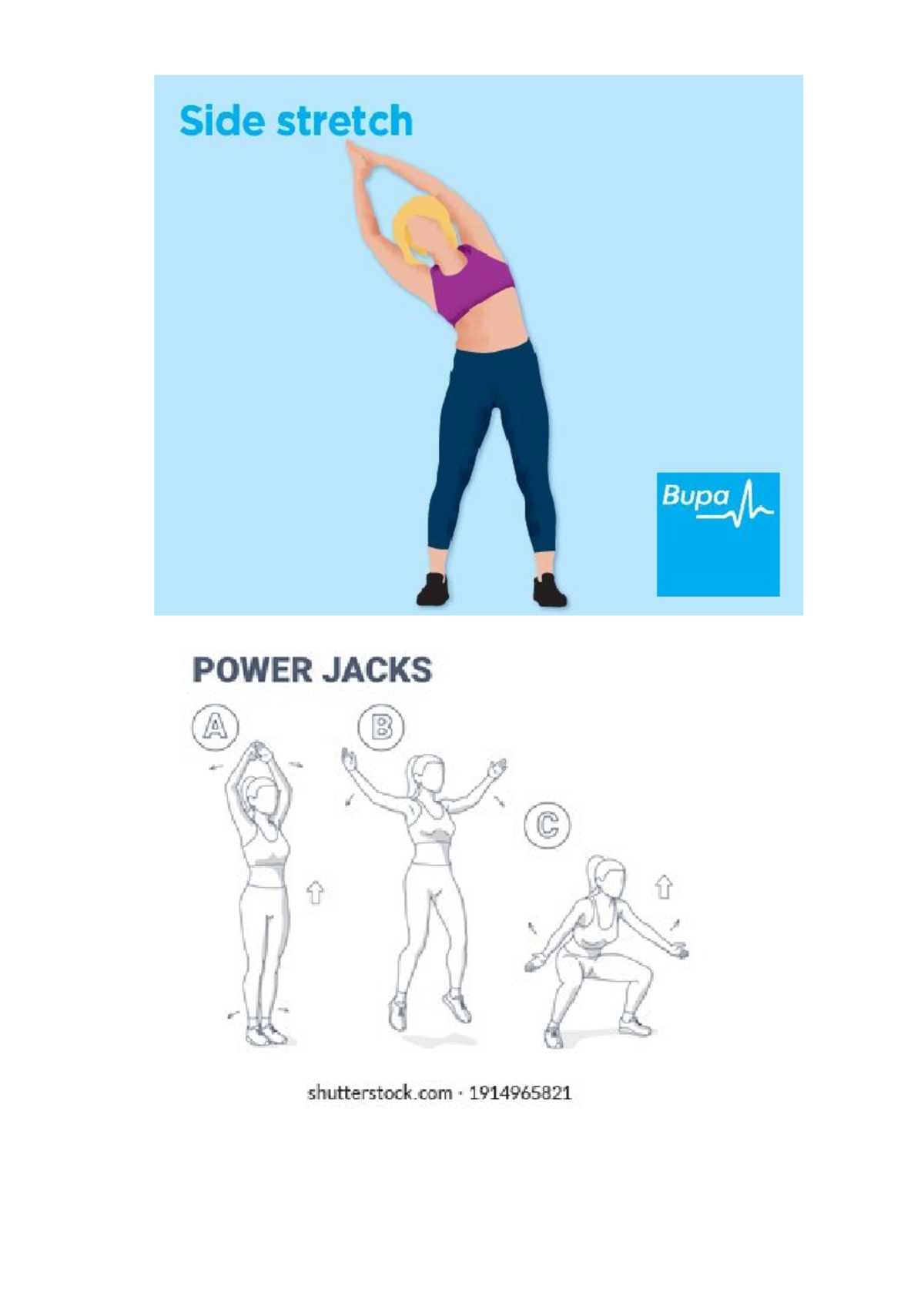 Doc1 - dfghj - Math - Side stretch Л Bupa POWER JACKS A B C ...