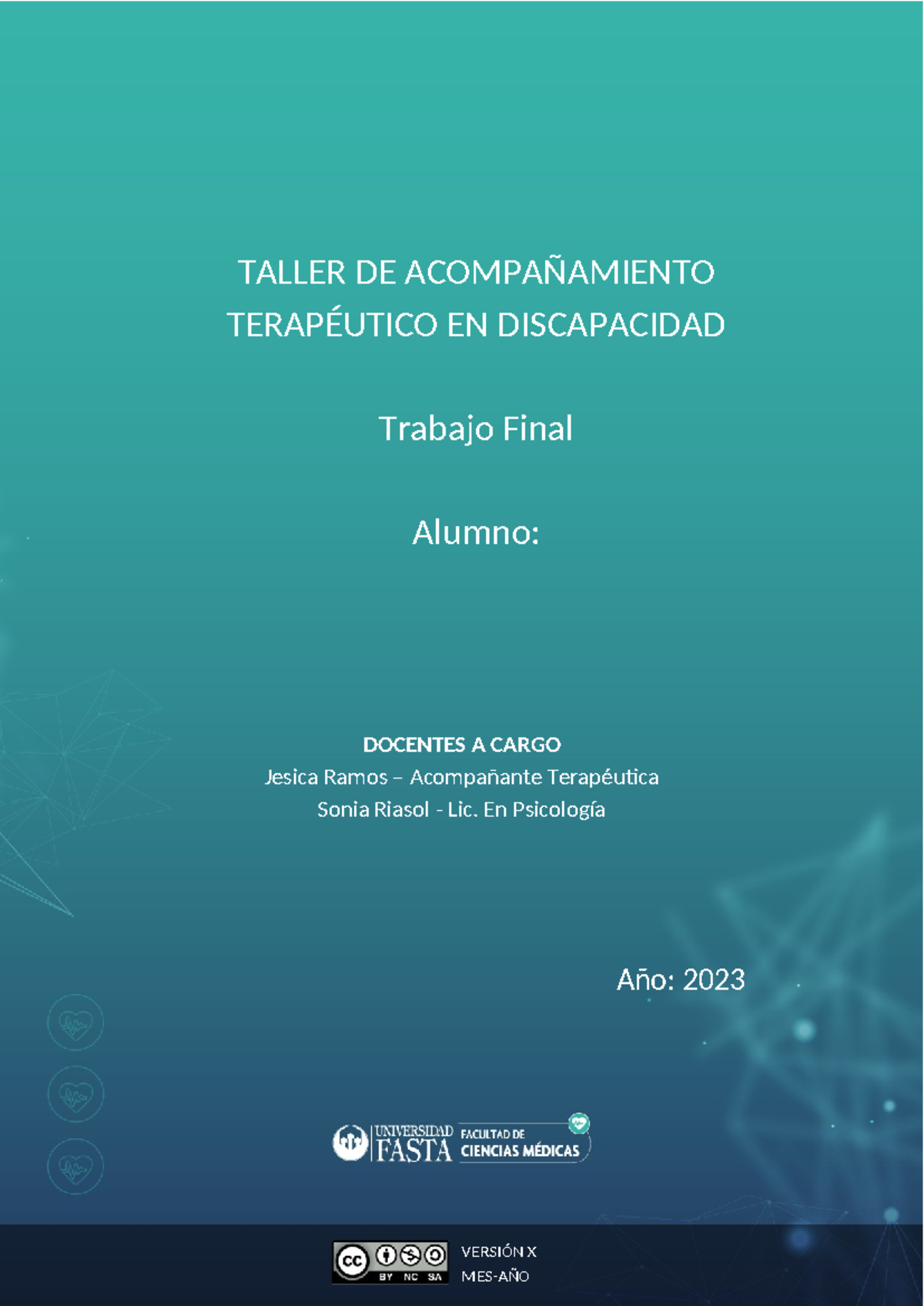 Trabajo Final: Taller de Acompañamiento Terapéutico en Discapacidad ...