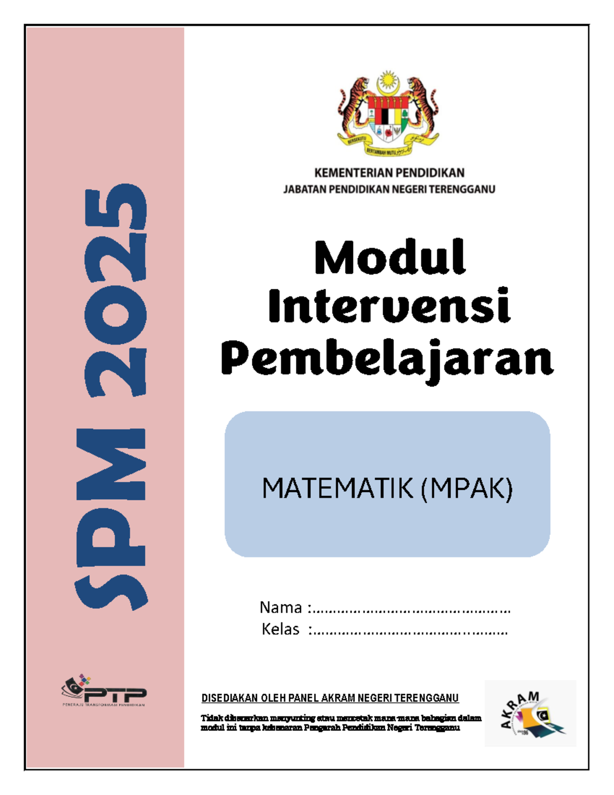 MIP Matematik (MPAK) SPM 2025: Modul Intervensi Pembelajaran - Studocu