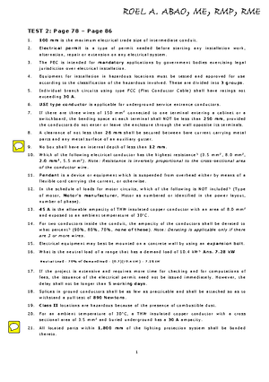 Pdfcoffee - Ee board exam sample - COMPILATIONS OF BOARD EXAM PROBLEMS, WORKS AND FIELD OF - Studocu