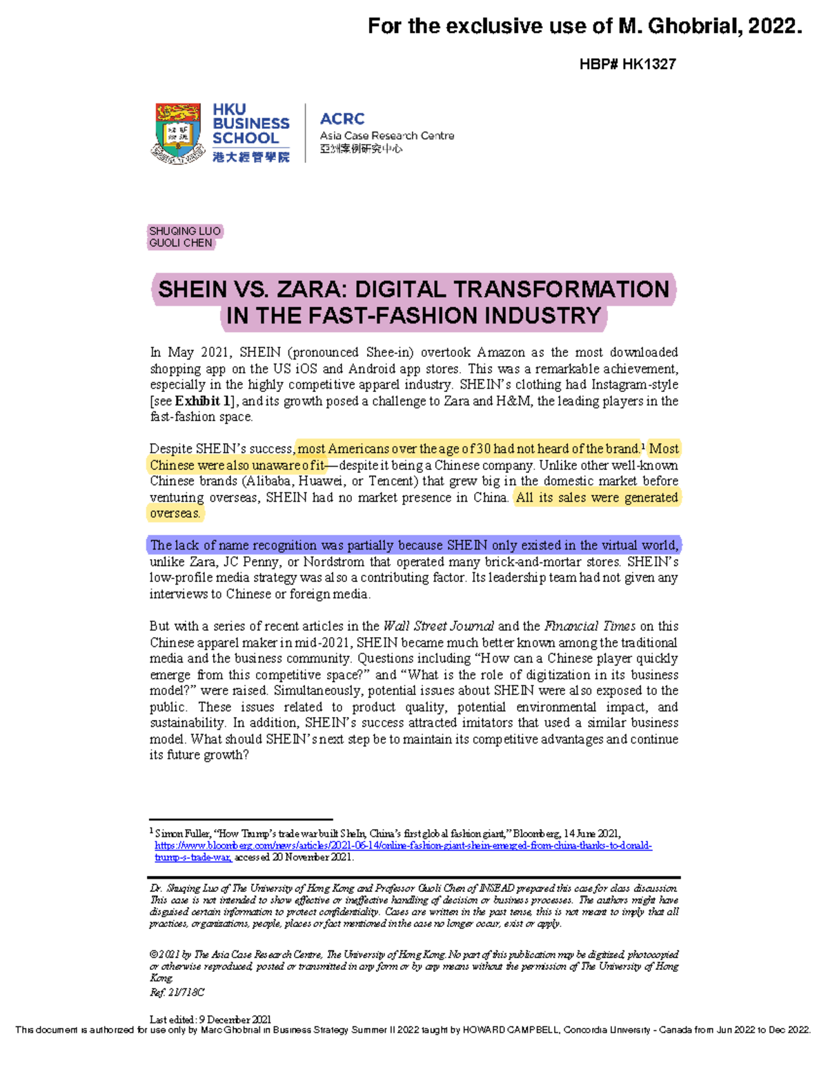 21/718C SHEIN vs ZARA: Analyzing Digital Transformation in Fast Fashion ...