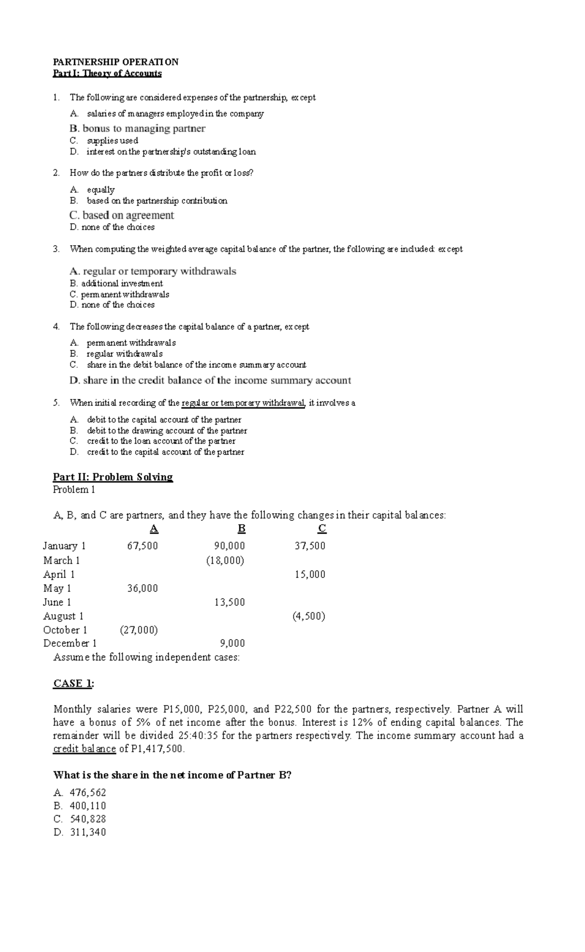 9702 - Partnership Operation: Theory & Problem Solving Guide - Studocu