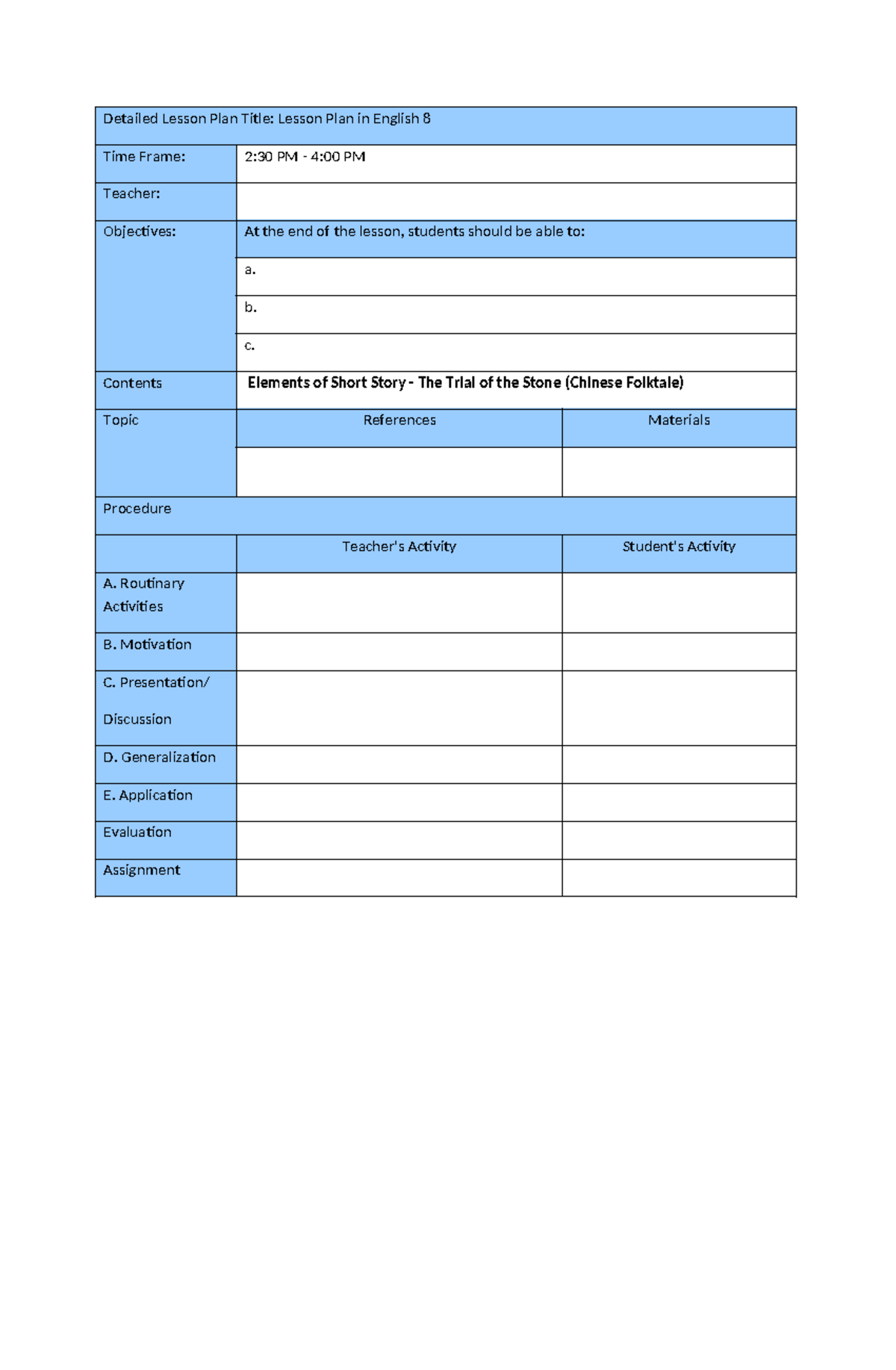 DLPT-TTL - English DLP Quarter 3 Week 1 - Values Education - Detailed ...