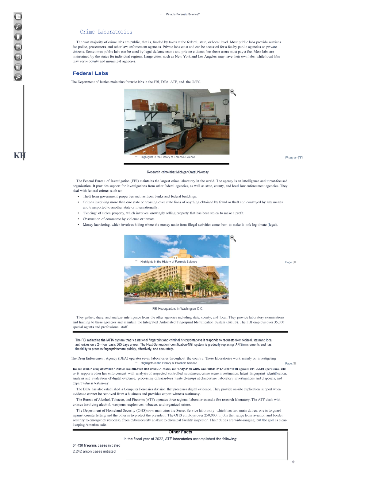 Forensic Science Overview: Functions of Crime Labs and Agencies - Studocu