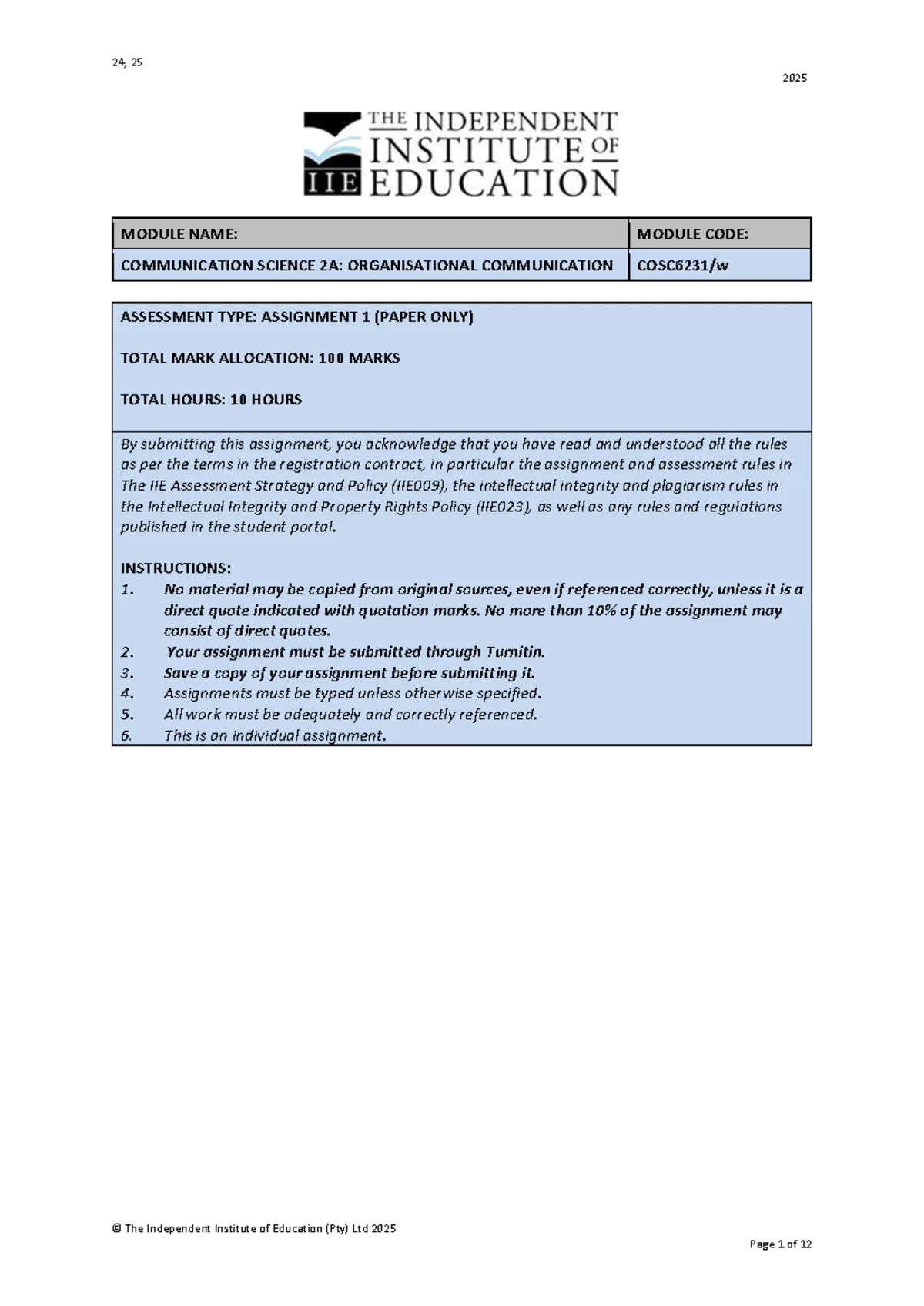 The IIE Adapted Harvard - Anglia Style Reference Guide 2025-11 - Studocu
