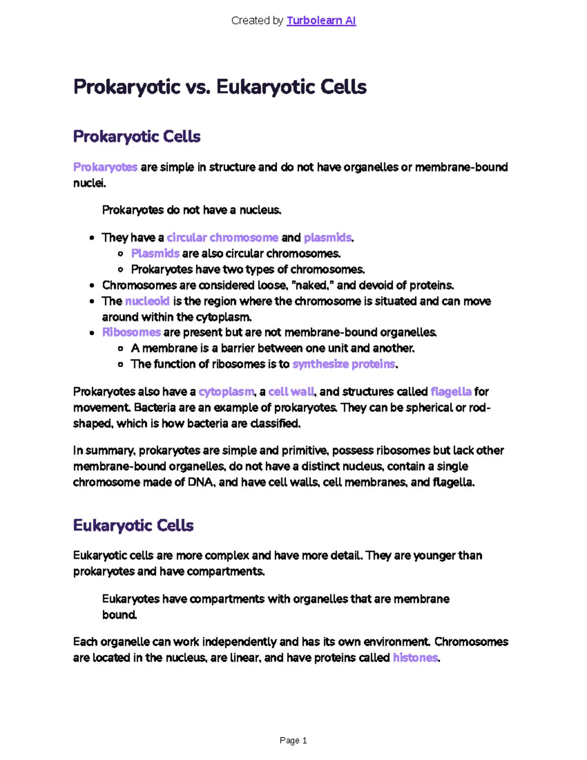 BIOL 101: Prokaryotic vs. Eukaryotic Cells - Key Differences ...