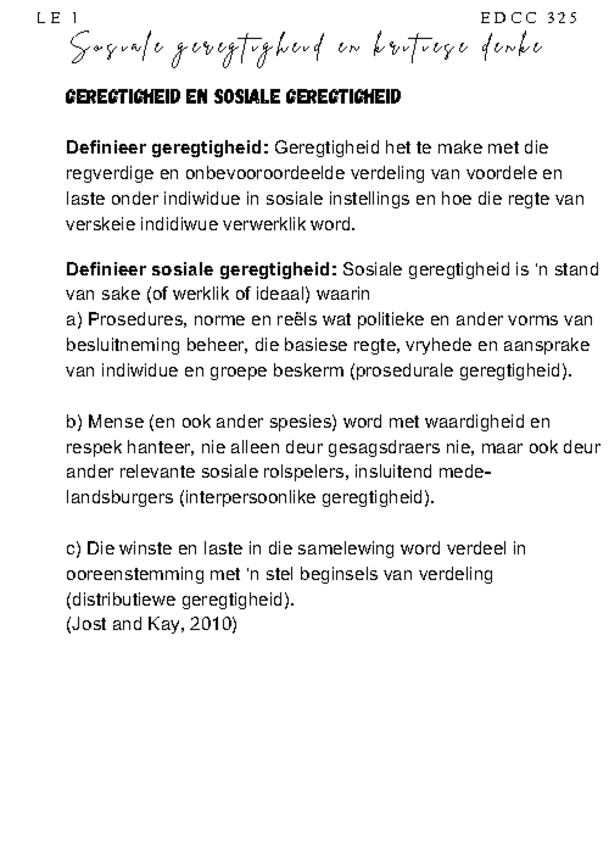 EDCC 315 SU 1 - Overview of Educational Law and Its Sources - Studocu