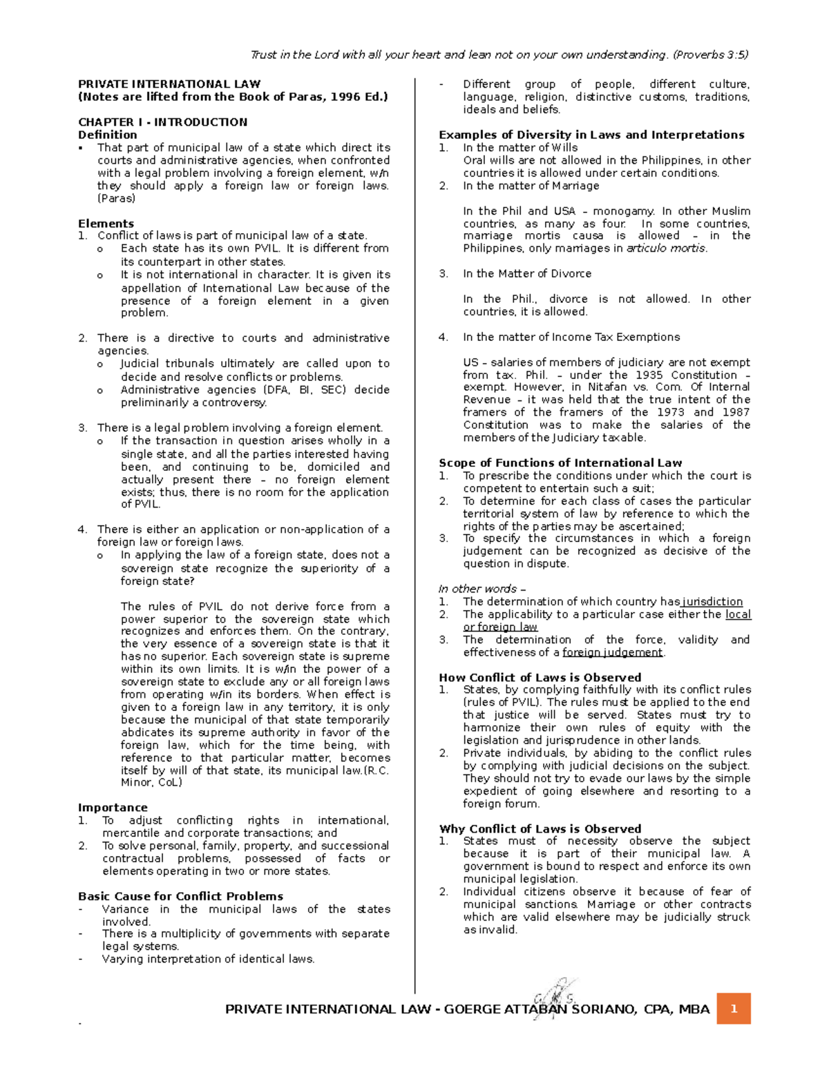 Private International Law (PIL) Reviewer: Key Concepts and Case Studies ...