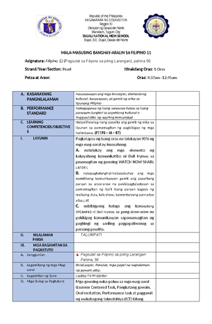 LP- Bunga NG Inggit - MALA-MASUSING BANGHAY ARALIN SA FILIPINO BAITANG ...