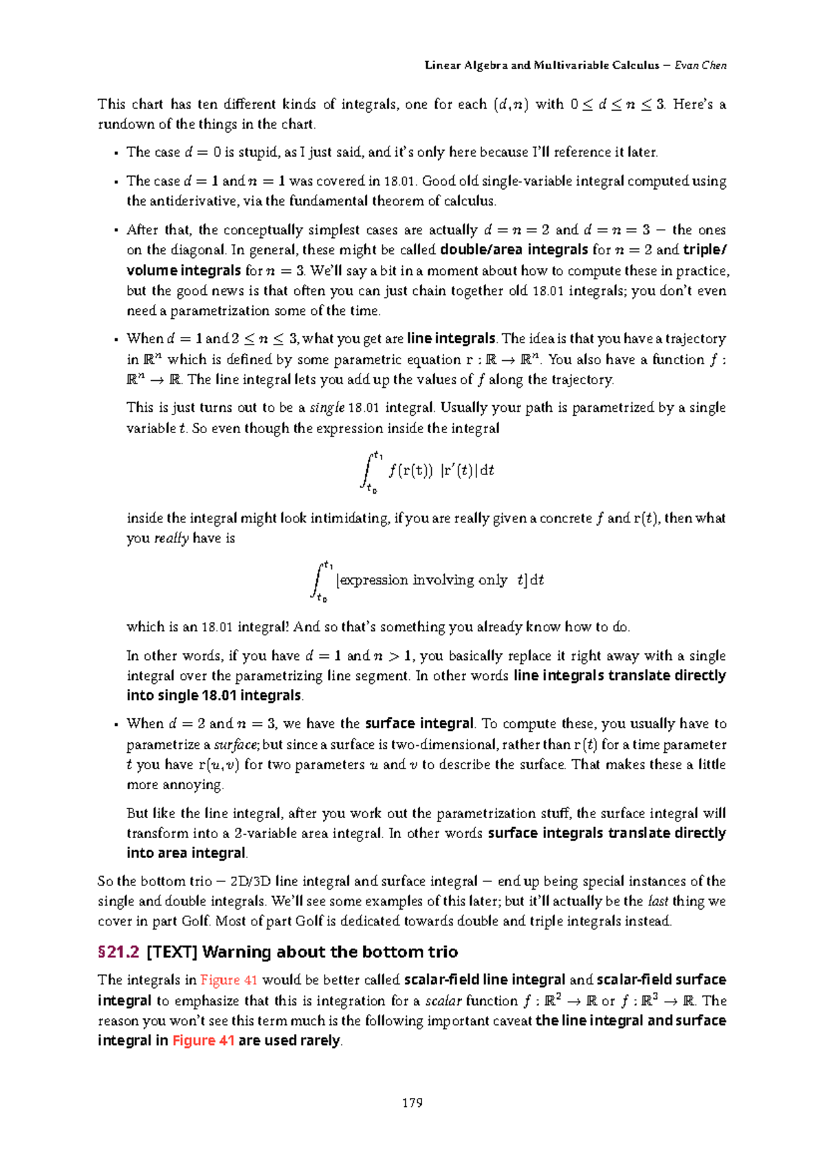 Calculus Notes Summary: Integrals in Linear Algebra (Lamv - Part 90 ...