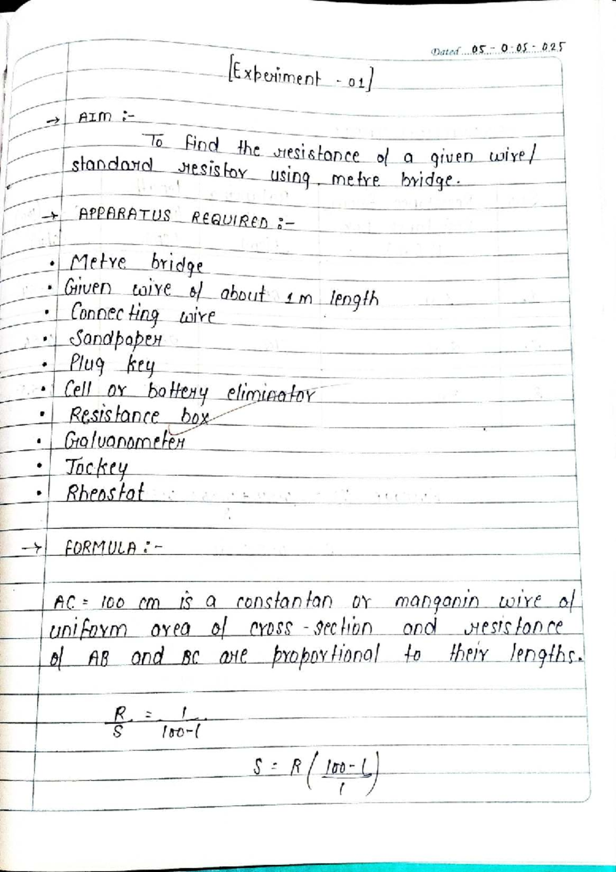 Experiment of Physics (1-8): Resistance & Frequency Determination - Studocu