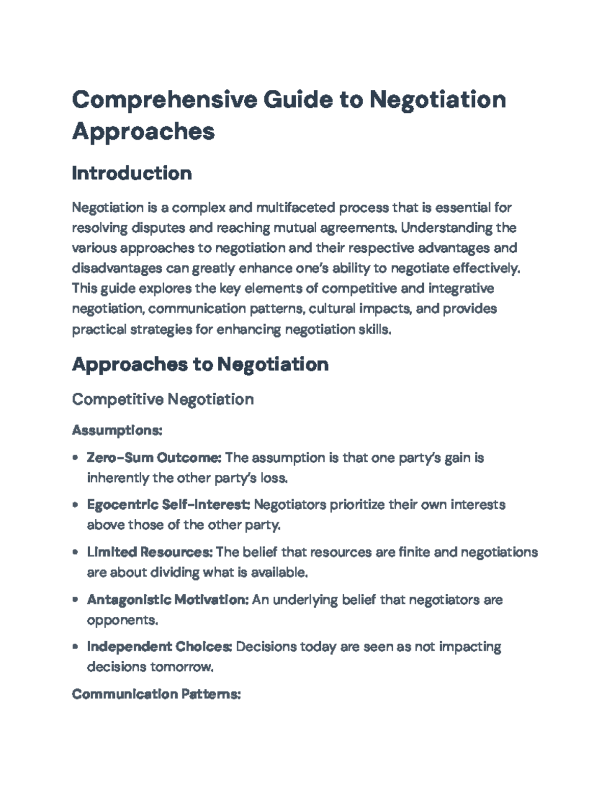 Negotiation Techniques & Strategies: A Comprehensive Guide - Studocu