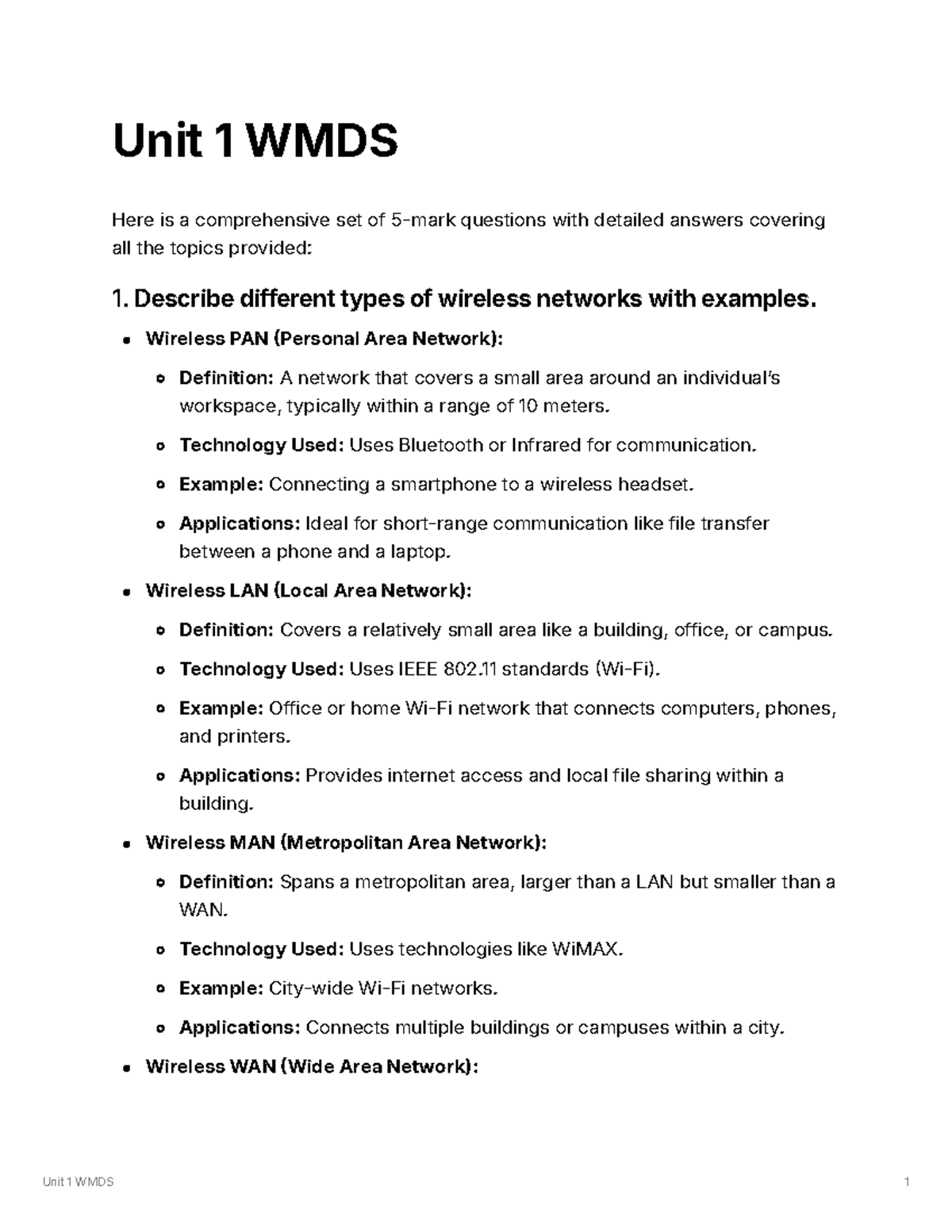 Unit 1 WMDS - Word Mover’s Distance (WMD) is a distance metric used in ...