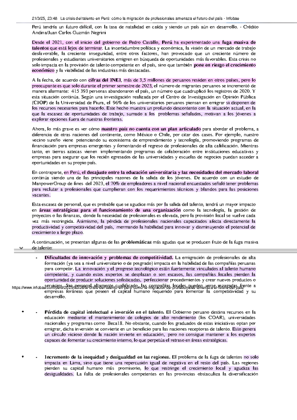23:48 La crisis del talento en Perú: Impacto de la migración ...