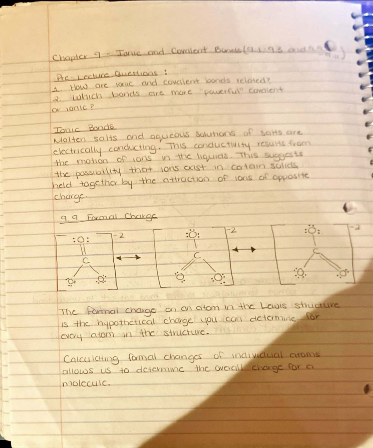 Chapter 9 Notes Part 2: Understanding Chemical Bonds and Charges - Studocu