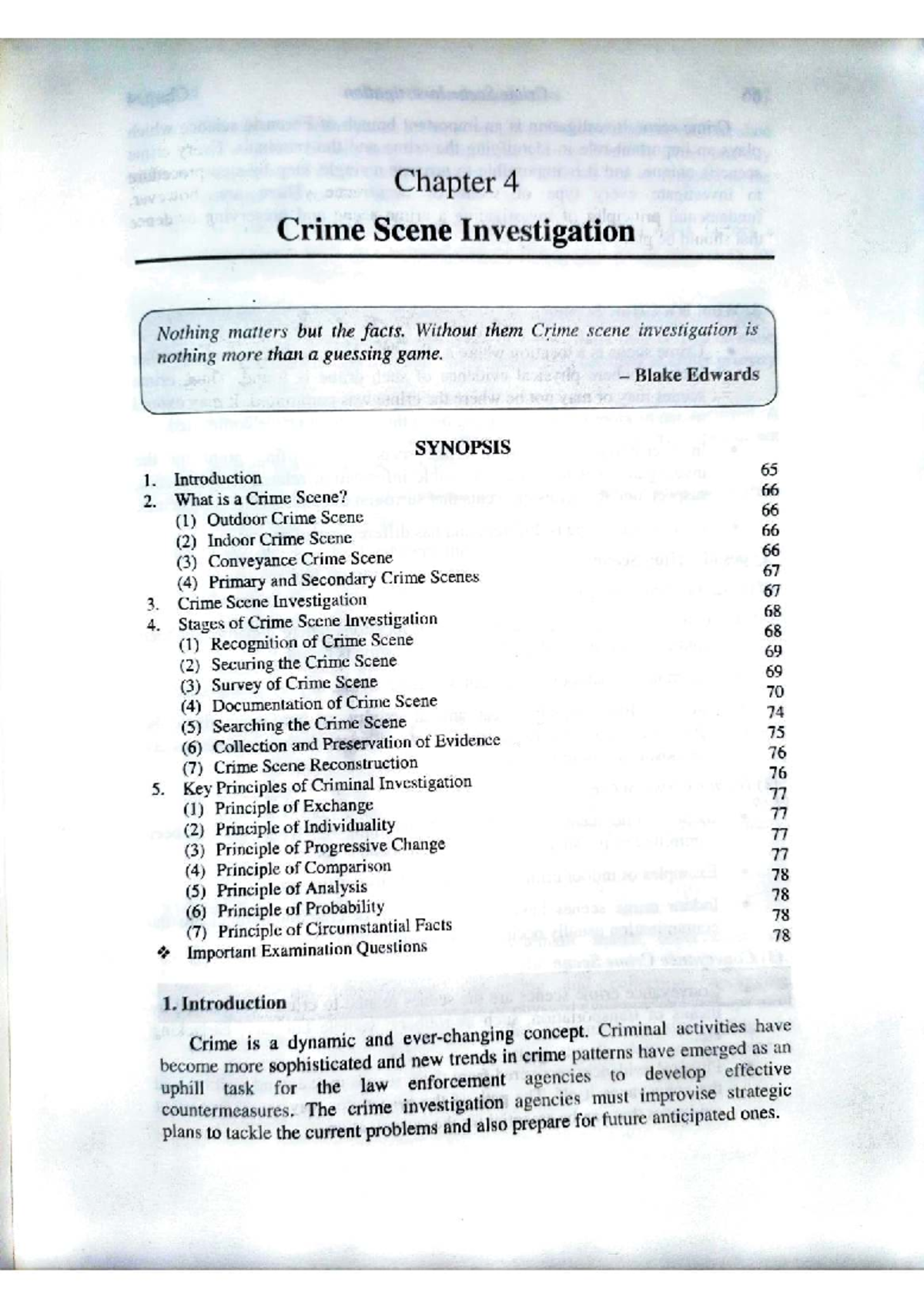Chapter 4: Crime Scene Investigation - Key Principles and Stages - Studocu