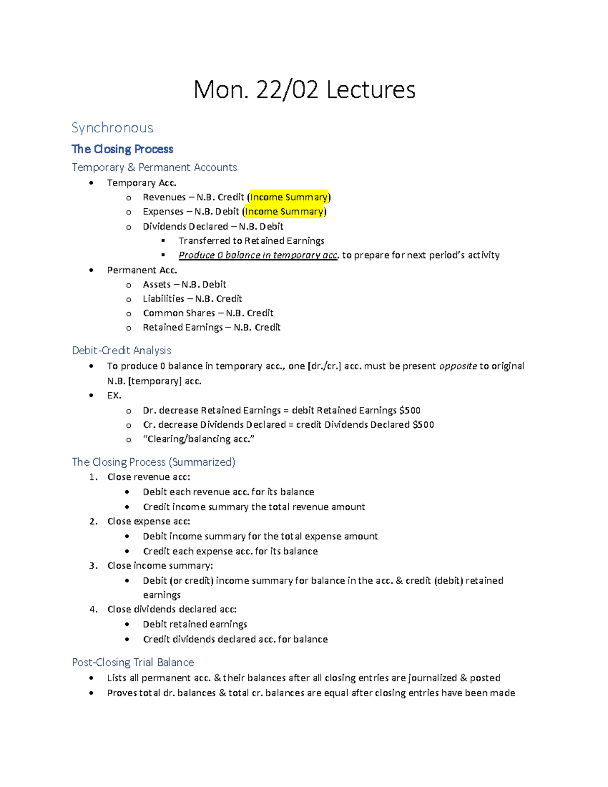 Chapter 5 notes acct - ACCT 1220 - U of G - Studocu