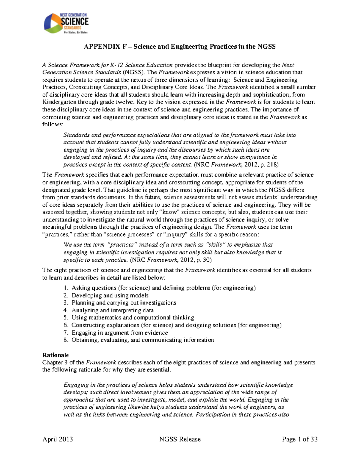 NGSS Science and Engineering Practices Overview: A Comprehensive Guide ...