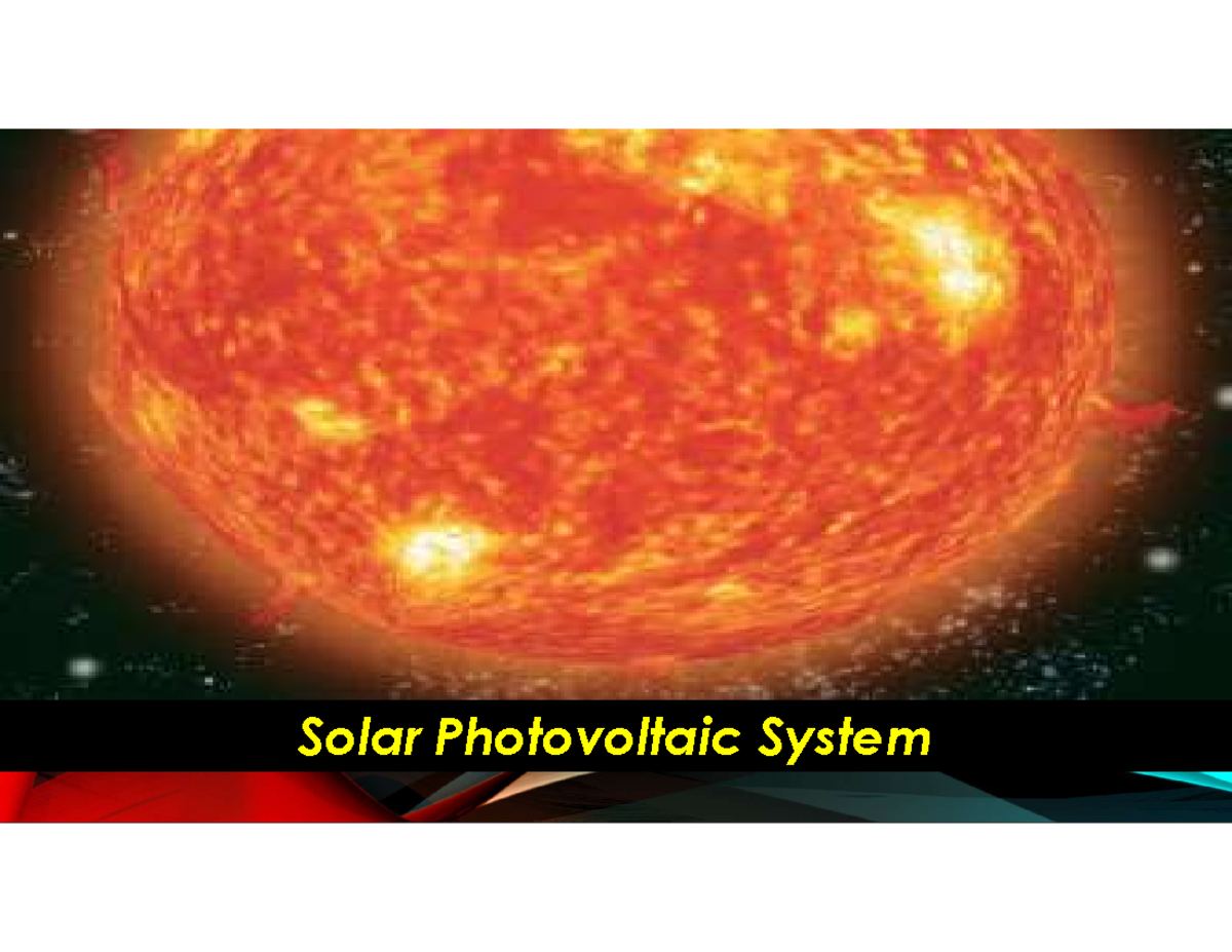 Chapter 2 - Notes on Solar Energy & Photovoltaic Systems - Studocu