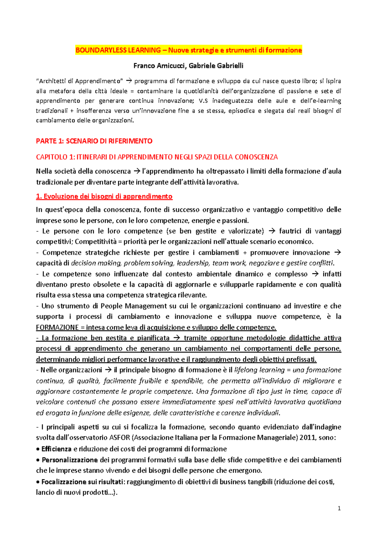 Boundaryless Riassunto - Warning: TT: undefined function: 32 ...