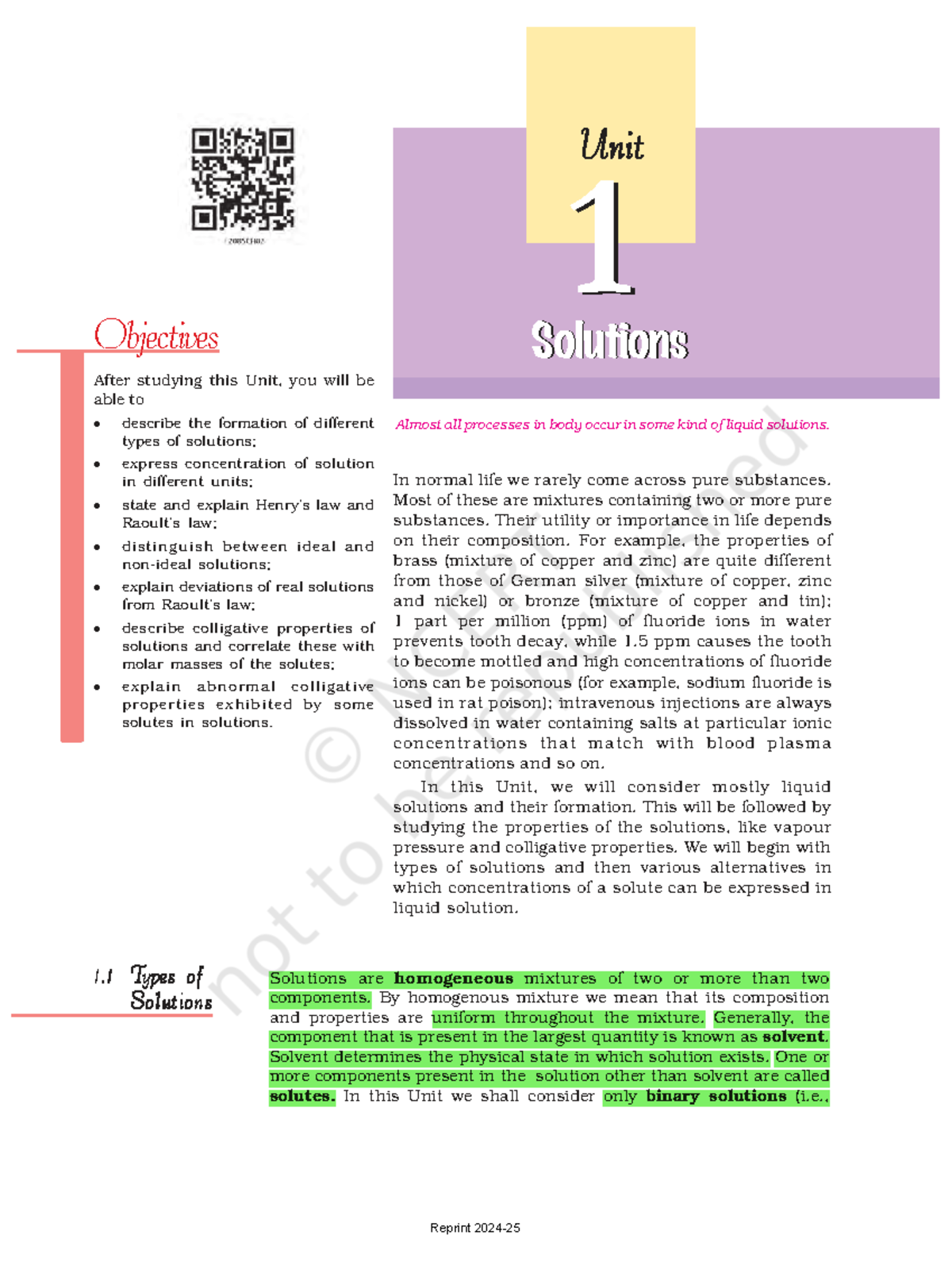CH - 1 Solutions: Understanding Types and Properties of Solutions - Studocu