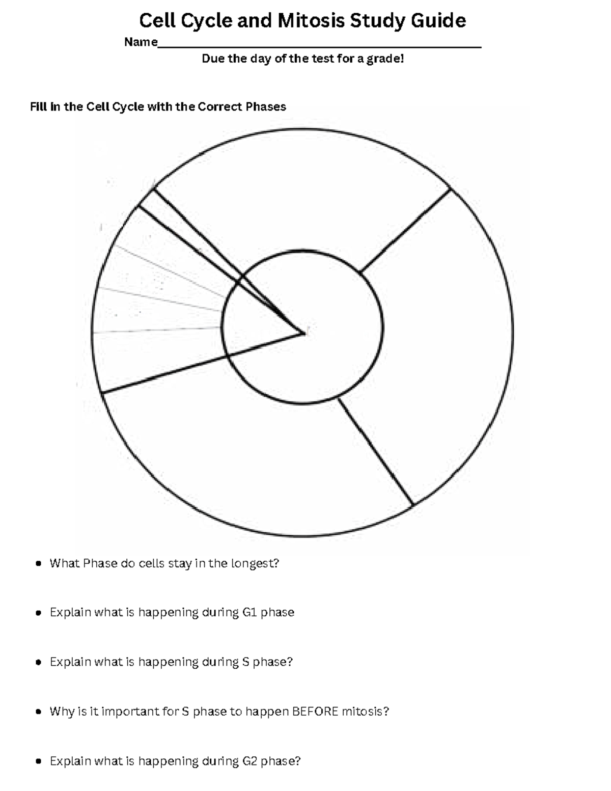 Unit 5: Cell Cycle & Mitosis Study Guide for Test Preparation - Studocu