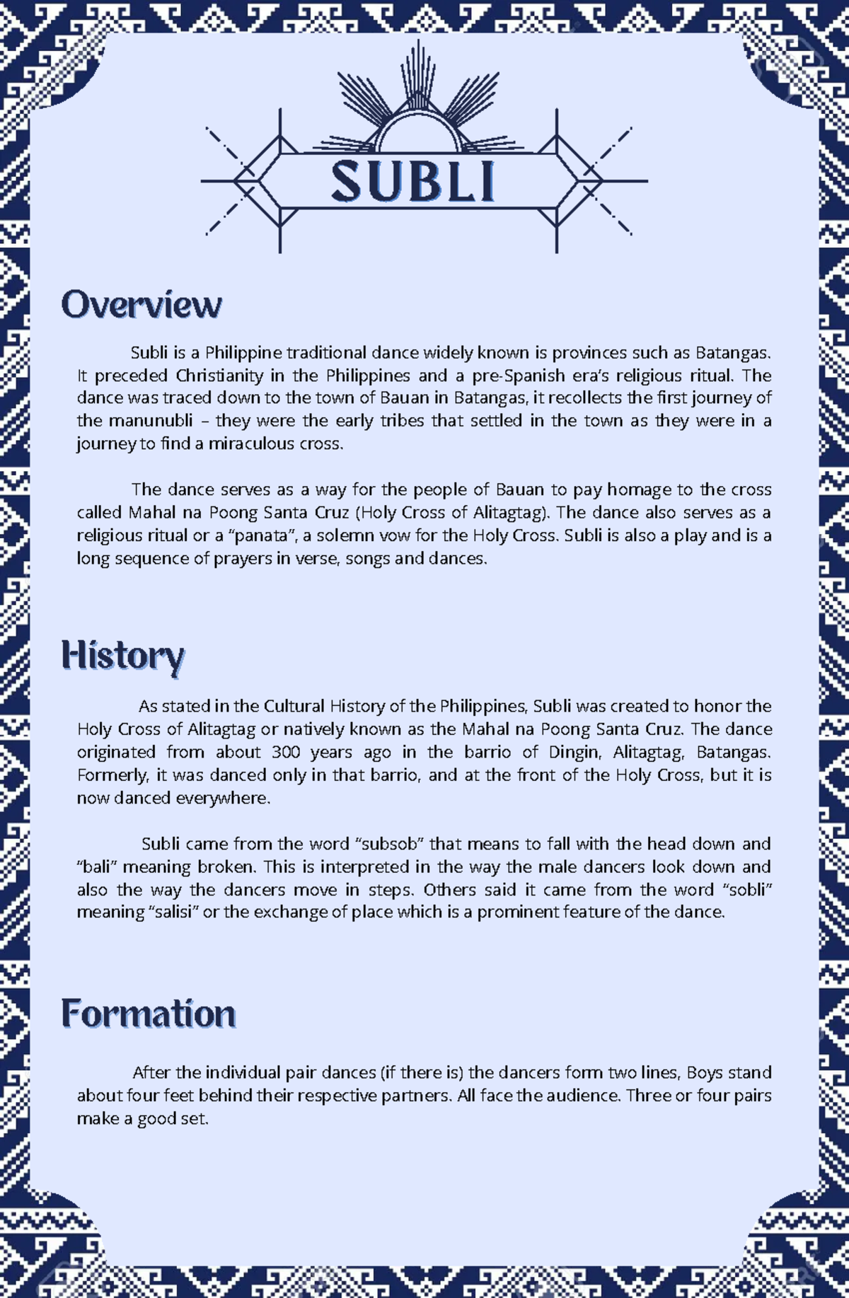 Subli research week - S U B L IS U B L I OverviewOverview Subli is a ...