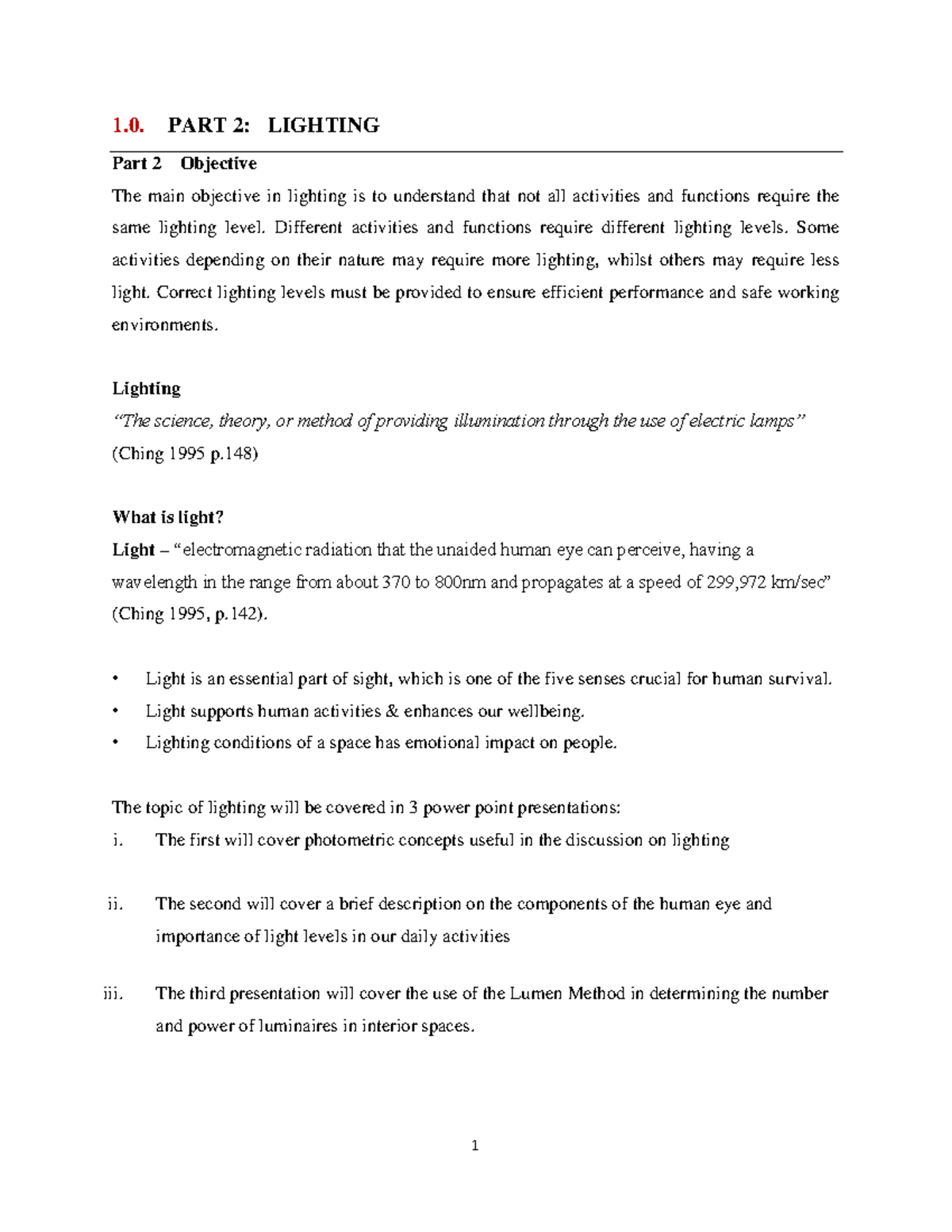 Lighting Principles and Lumen Method Calculations - AS1680 Study Guide ...