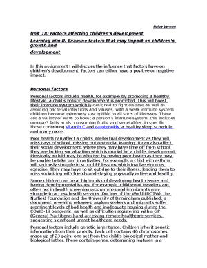 Learning AIM D (1) copy - Unit 5: Meeting Individual Care and Support ...