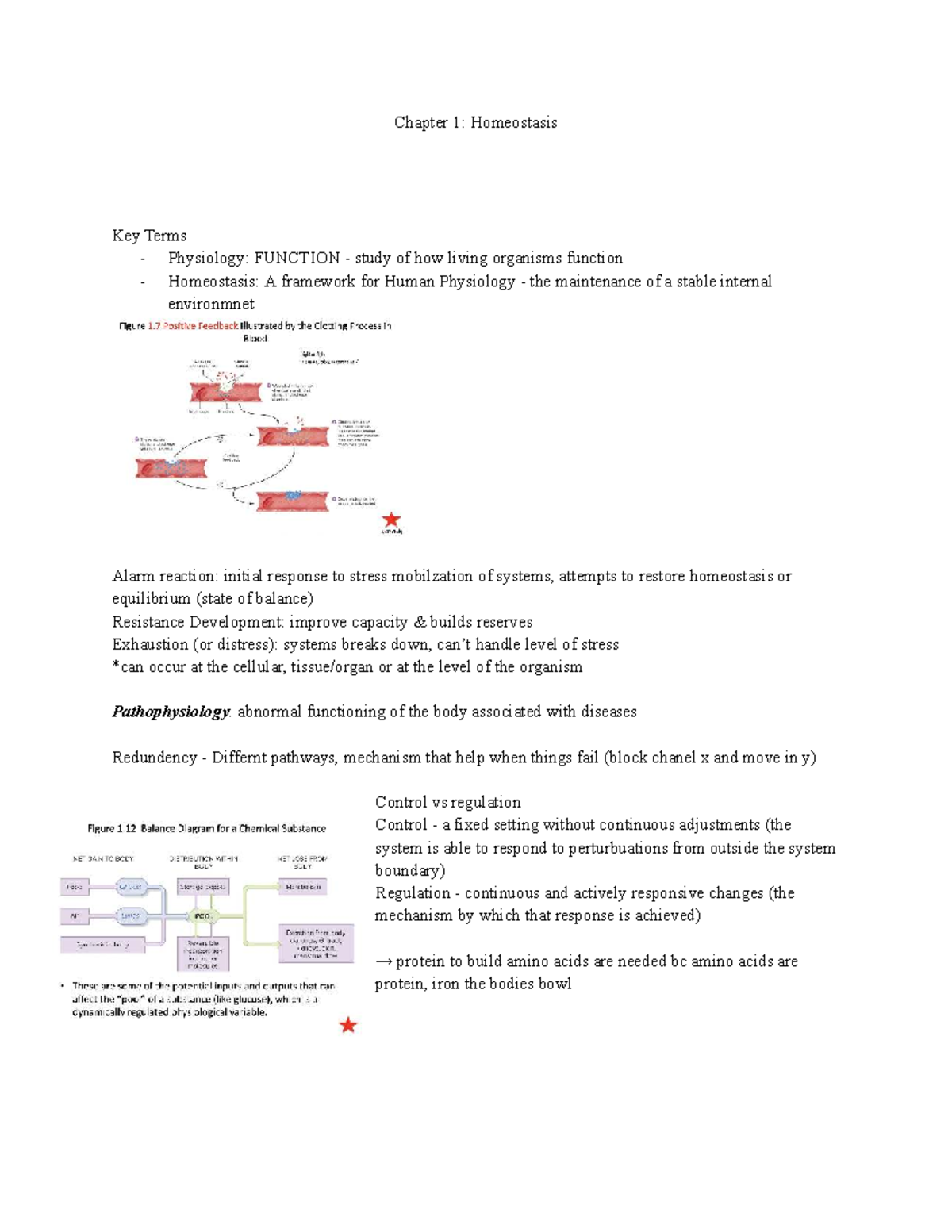 Chapter 1: Homeostasis Key Terms in Physiology Study - Studocu