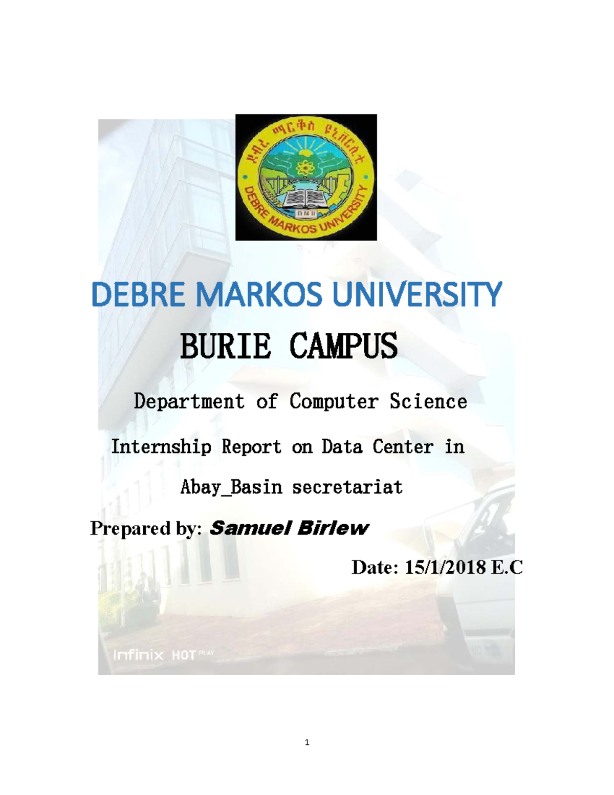 Internship Report on Data Center Operations - CS 101 - Studocu