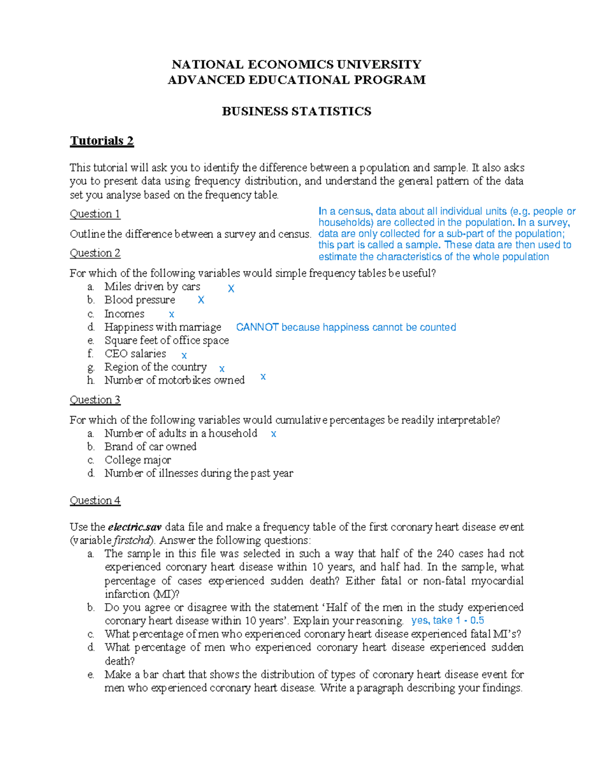 Tutorial-2 - Tutorial-2 - NATIONAL ECONOMICS UNIVERSITY ADVANCED ...