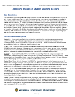 Evaluating Assessment Frameworks for Effective Student Learning - 26 ...
