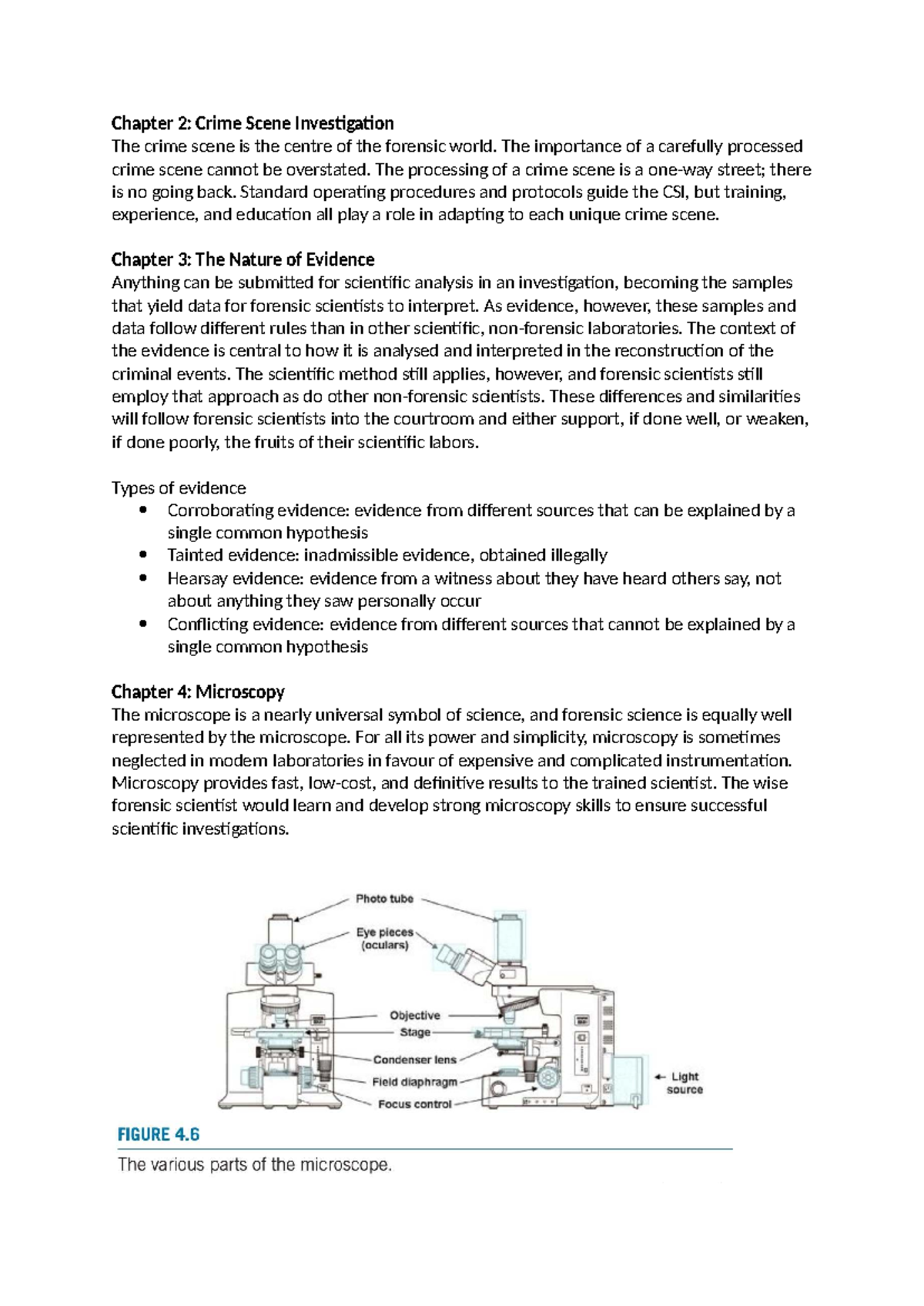 CHE103 exam revision - Exam notes - Chapter 2: Crime Scene ...