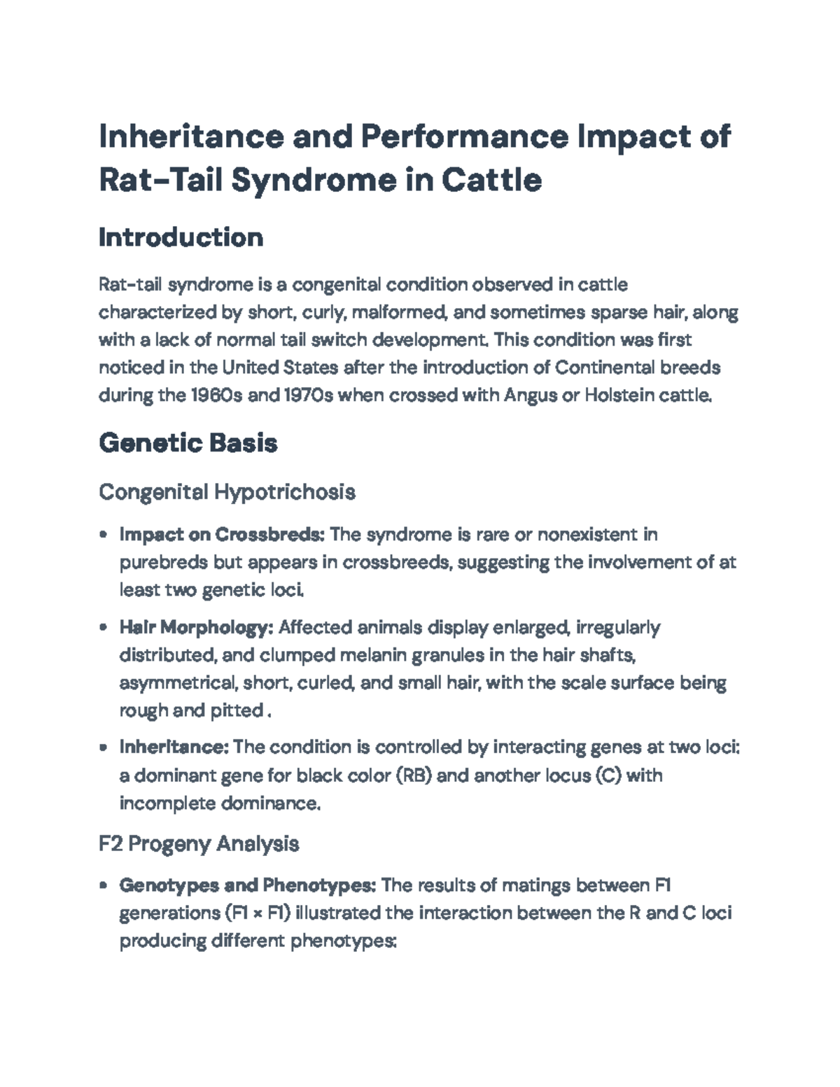 Genetic Bases and Performance Impacts of Rat-Tail Syndrome in Cattle ...