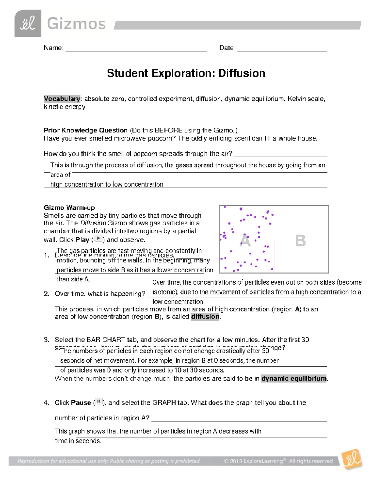 Dolan Dease - Student Exploration: Diffusion Gizmo Activity - Studocu