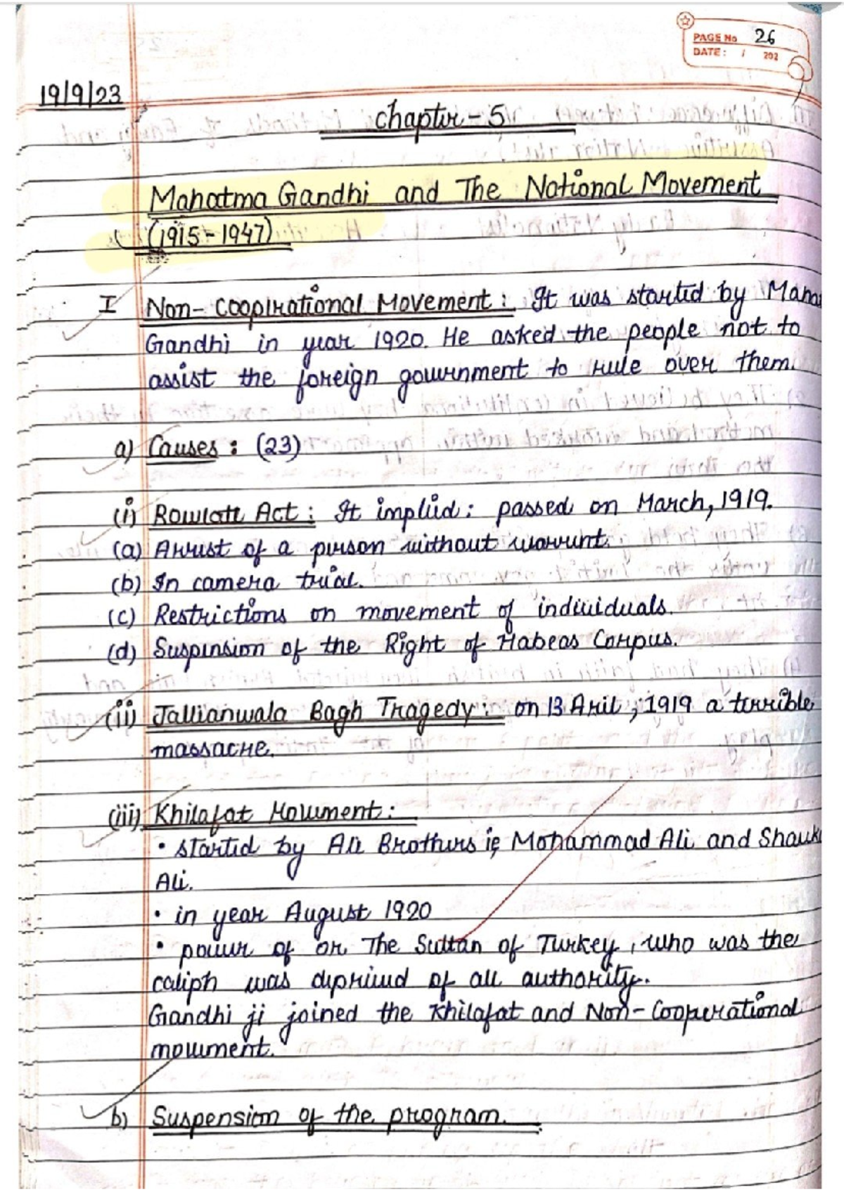 History 10th ICSE: Key Events of the Quit India Movement - Studocu