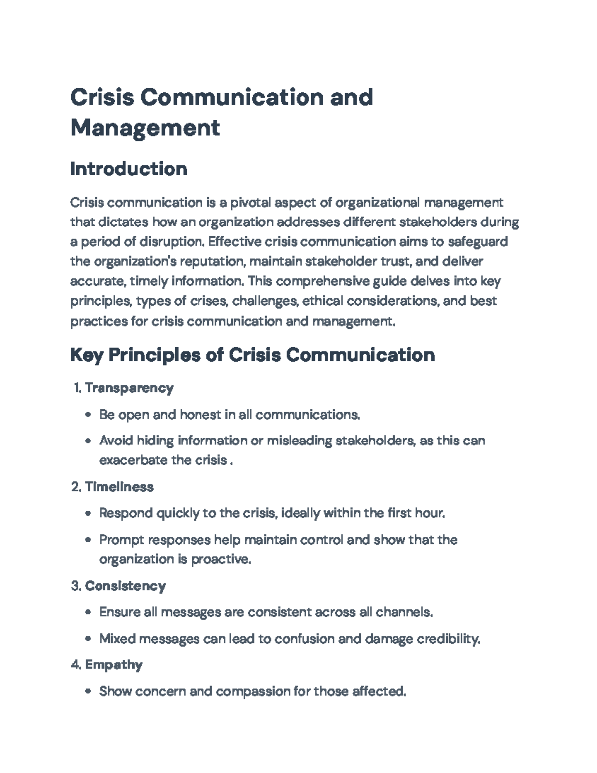Crisis Communication Management: Principles & Best Practices Guide ...