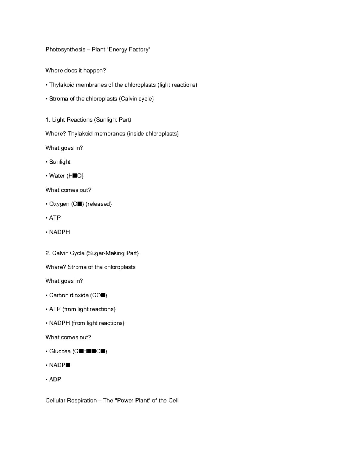 Photosynthesis & Cell Respiration Summary: Key Processes Explained ...