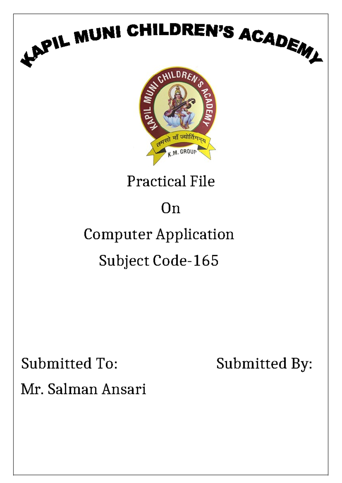 Class 10 practrical file - Practical File Practical File On Computer ...
