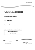 CLA1503 - Unisa - Commercial Law - Studocu