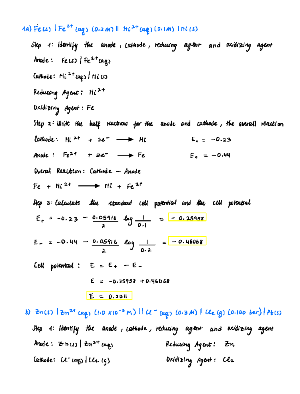 AChem HW3 - Advanced Chemistry Problem Solutions and Reactions - Studocu
