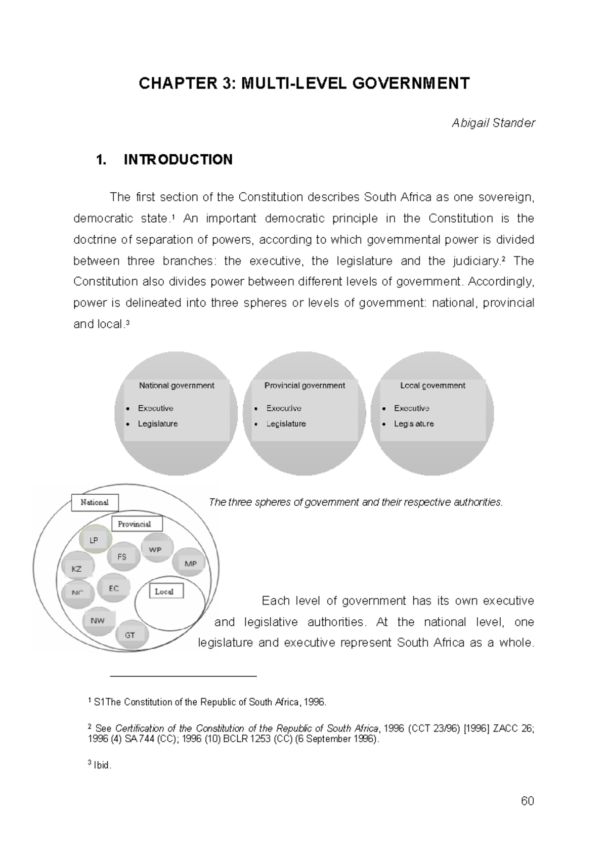 Federalism Notes: Understanding Government Structure in South Africa ...